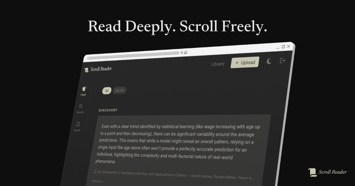 Scroll Reader — Read Deeply. Scroll Freely.